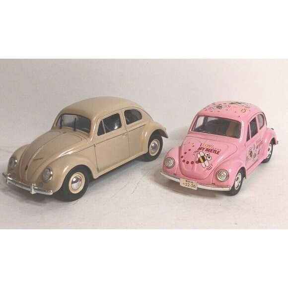 Unbranded | Toys | Vw Volkswagon Beetle 2 Set Pull Back Pink Beige ...